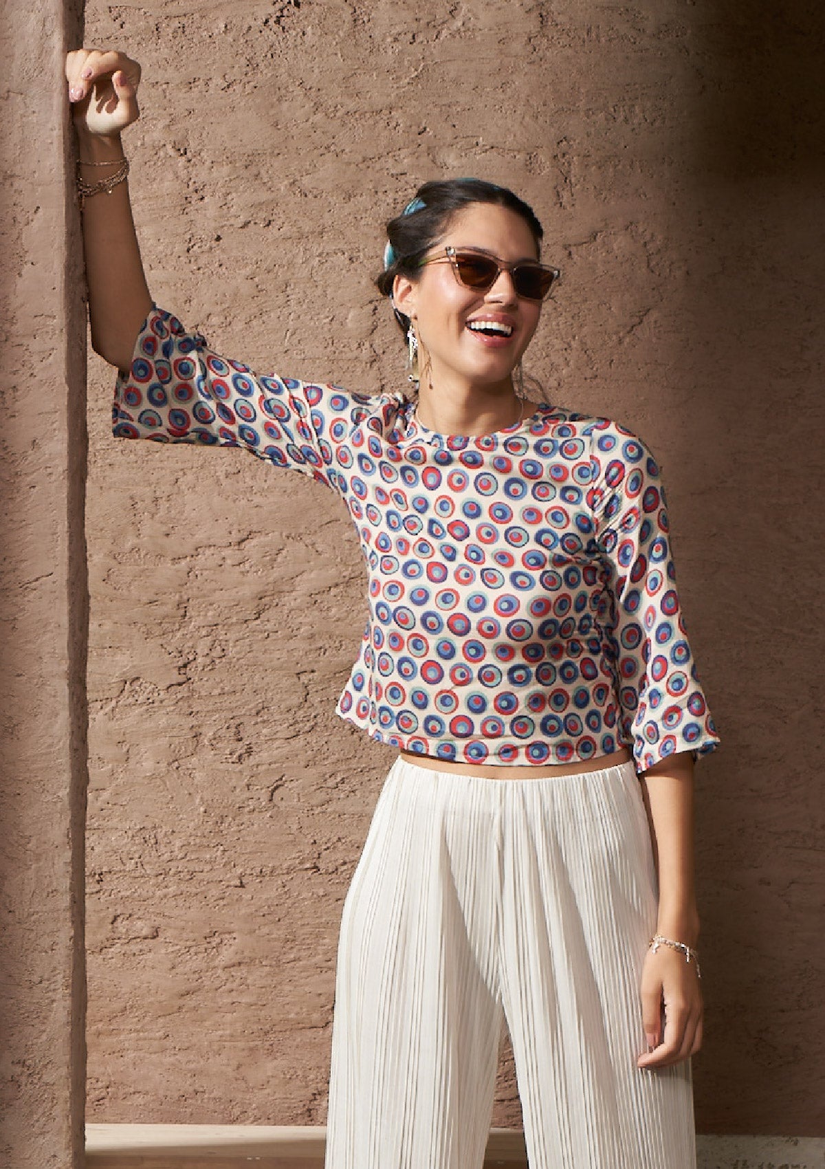 Buy Oversized Retro Tops With Abstract Print – IshqMe