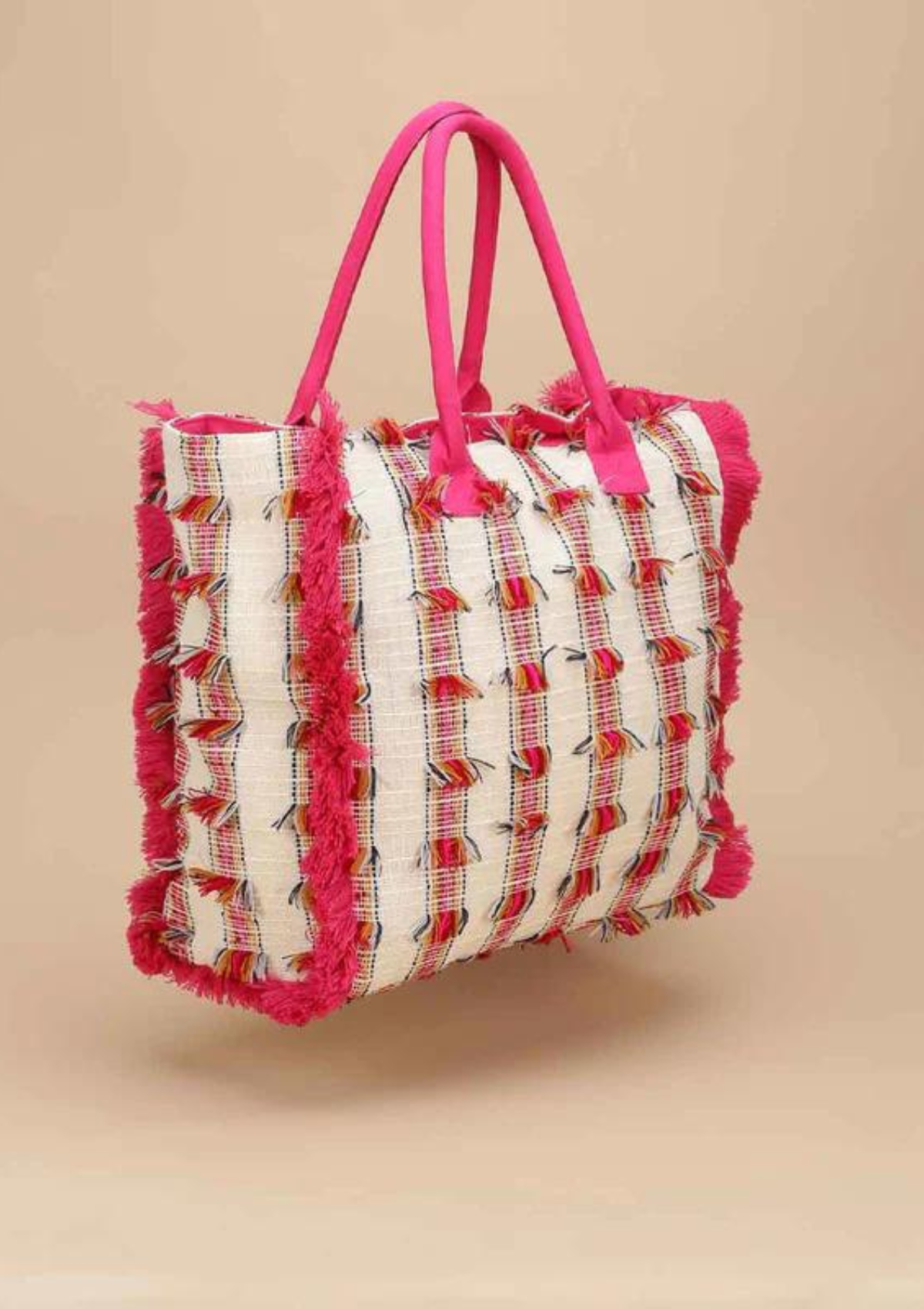 Shop Handcrafted Acrylic Fringed Tote Bag Online | IshqMe