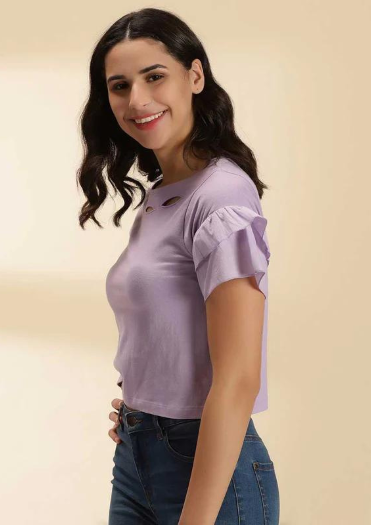 Buy Stylish Layered Frill Sleeve T-Shirts | IshqMe